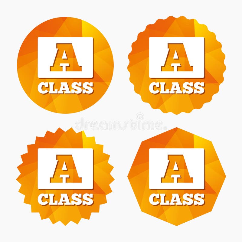 A-class Sign Icon. Premium Level Symbol. Stock Vector - Illustration of ...