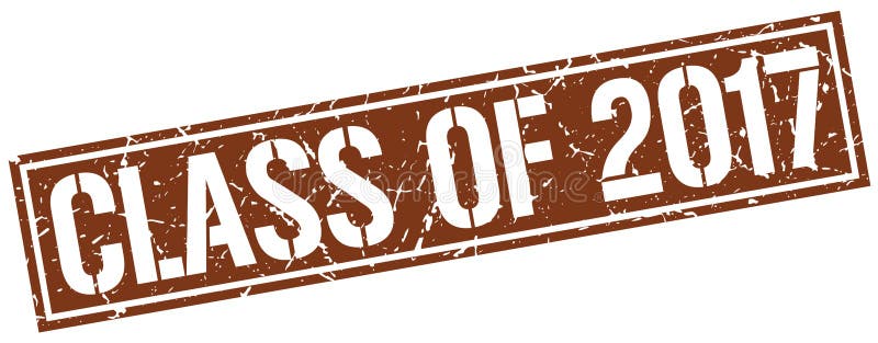 Class of 2017 stamp stock vector. Illustration of brown - 120942772