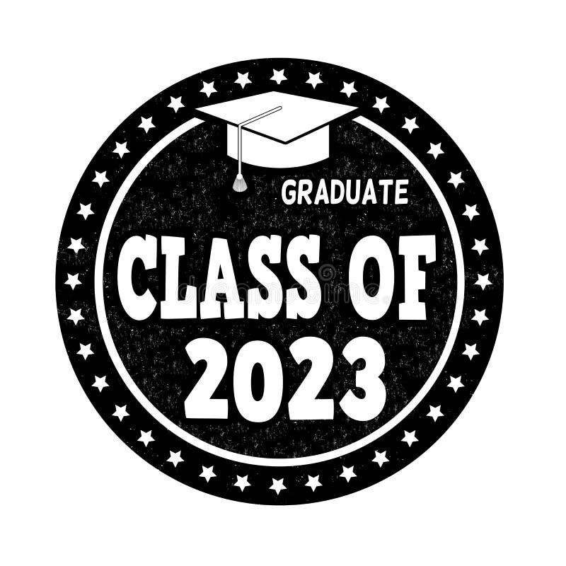 Class of 2023 stamp stock vector. Illustration of retro - 261376134