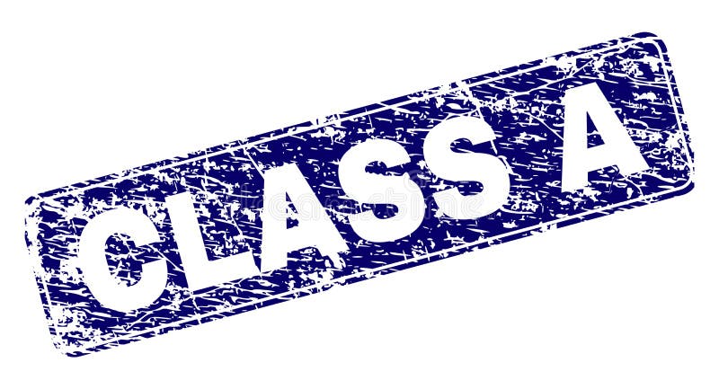 Grunge CLASS a Framed Rounded Rectangle Stamp Stock Vector ...