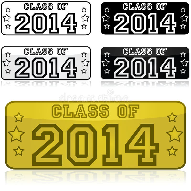 Class of 2014 stickers stock vector. Illustration of graphic - 36993576