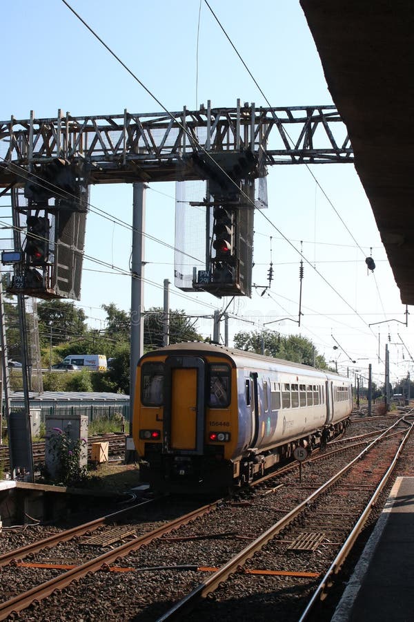 Class 156 Super Sprinter Train Leaving Carnforth Editorial Photography ...