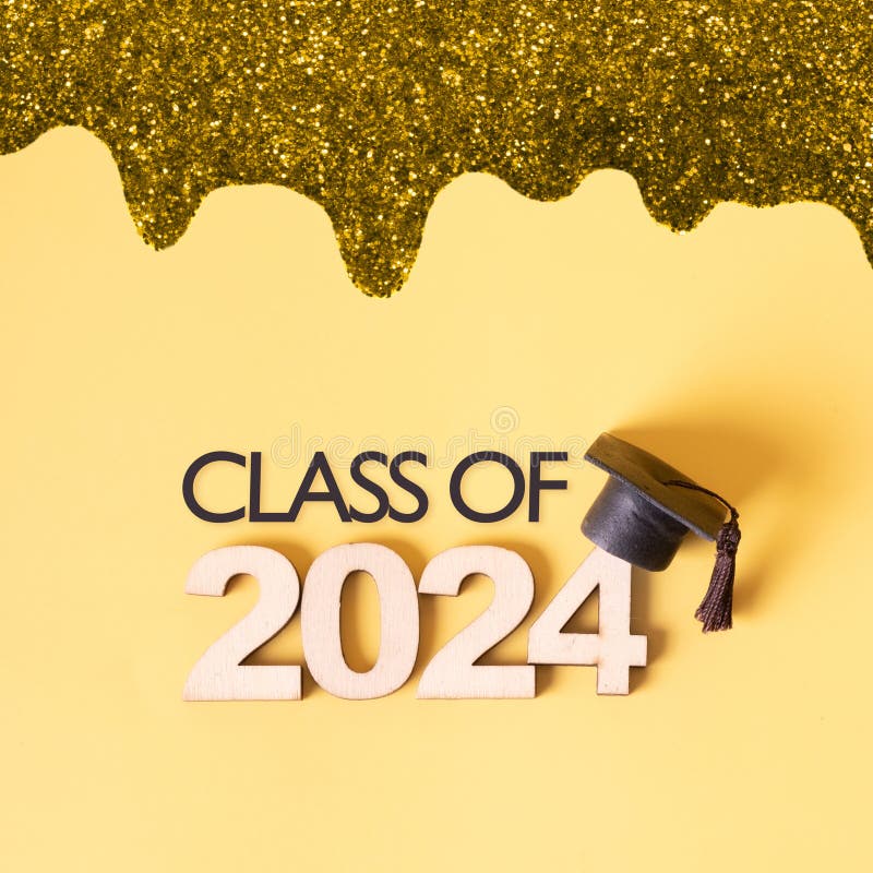 Class of 2024 Text with Graduation Cap. Graduation Holiday Concept ...