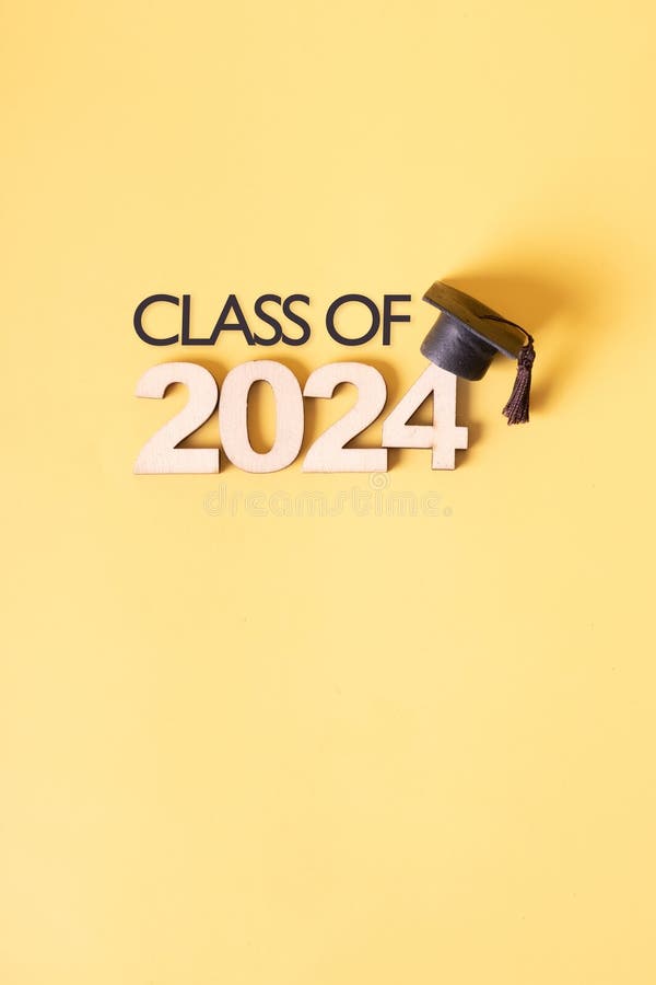 Class of 2024 Text with Graduation Cap. Graduation Holiday Concept ...