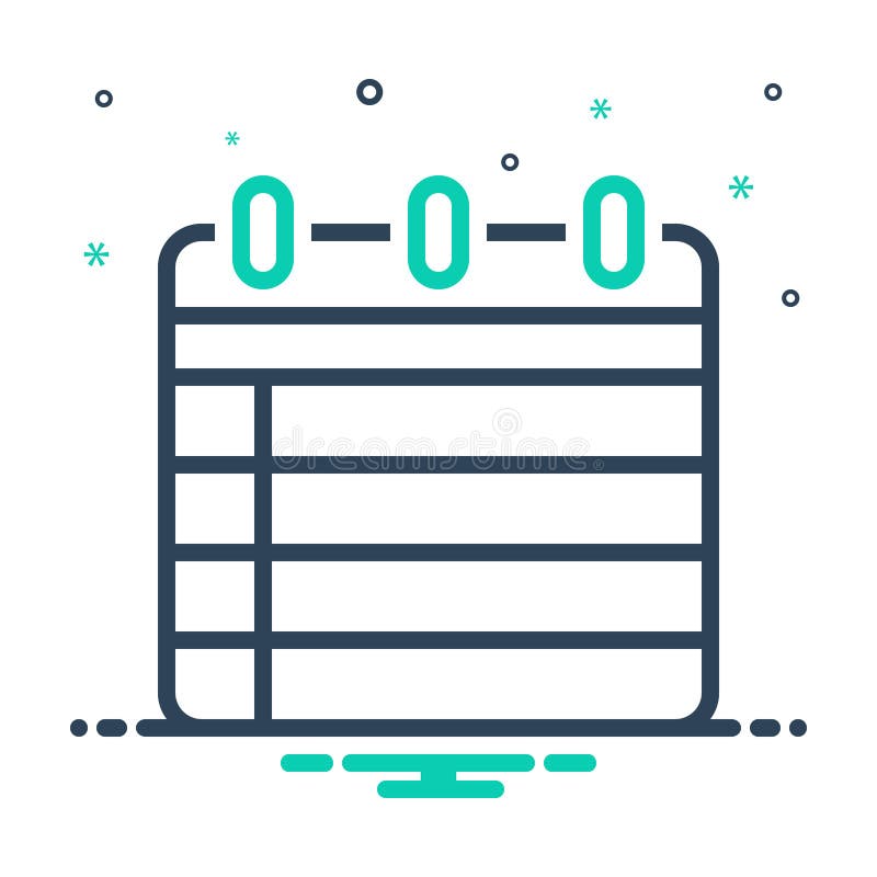 Mix Icon for Class Timetable, Schedule and Program Stock Vector ...