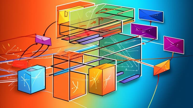 Class Uml Diagrams Vibrantly Illustration Stock Illustration ...