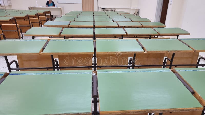 Class University Desks Large Education Study Empty Students Stock Photo ...