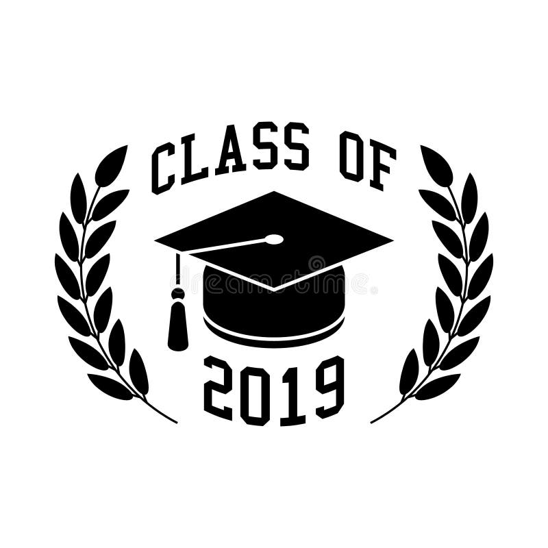 Class of 2019. Hand Drawn Brush Lettering Graduation Logo Stock Vector ...
