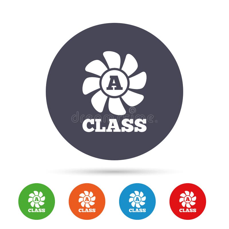 A-class Ventilation Sign Icon. Energy Efficiency. Stock Vector ...
