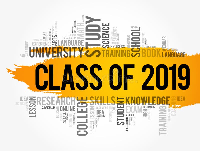 CLASS of 2019 Word Cloud Collage, Education Concept Stock Illustration ...