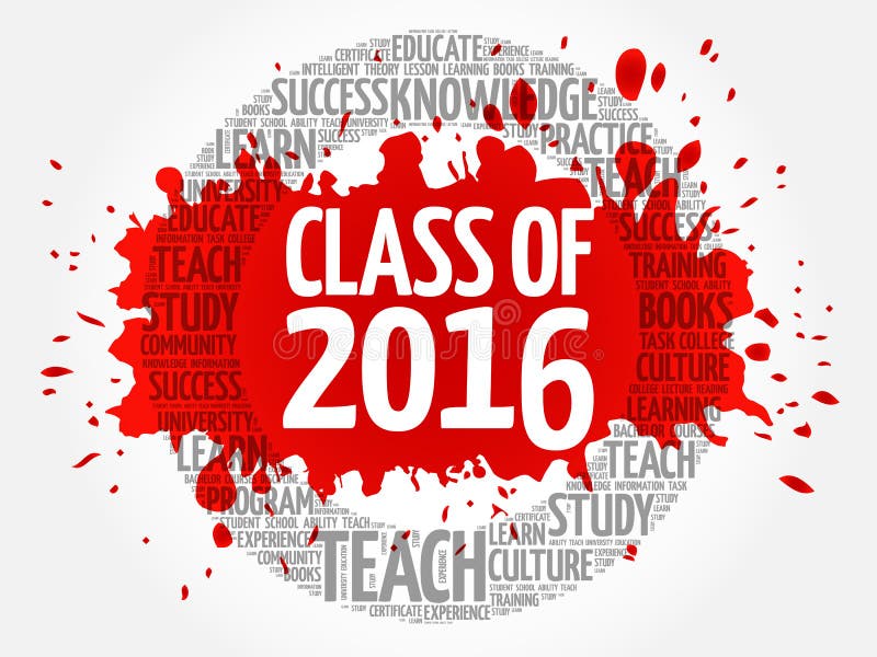 CLASS of 2016 word cloud stock illustration. Illustration of school ...
