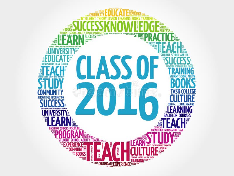 CLASS of 2016 word cloud stock illustration. Illustration of ...