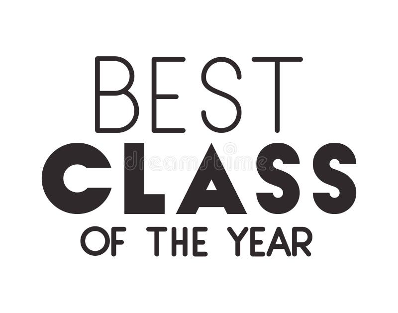 Class of the Year Hand Made Font Stock Vector - Illustration of ...