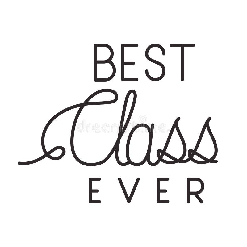 Class of the Year Hand Made Font Stock Vector - Illustration of ...