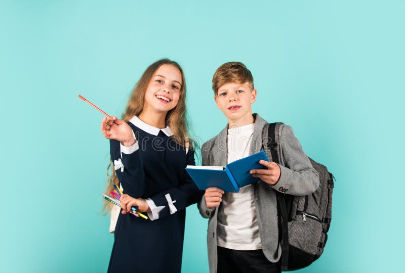 Knowledge Day. Ready for Lessons. Secondary School Student. Cute ...