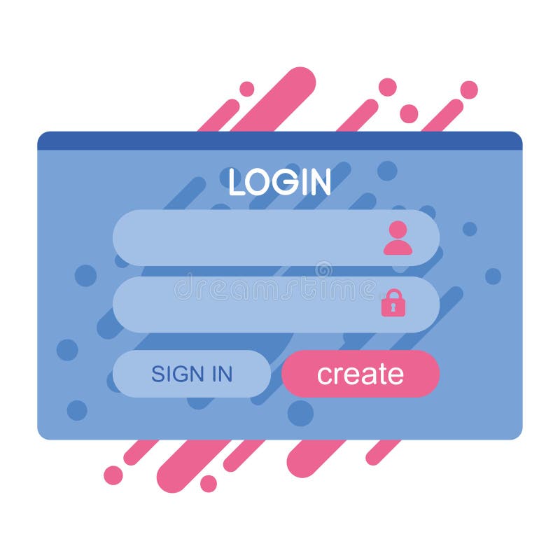 Classic Access Login Template Stock Vector - Illustration of label ...