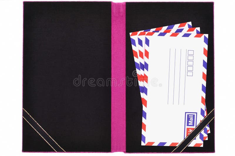 Classic Air Mail Envelope Card Book Stock Photo - Image of card, copy ...