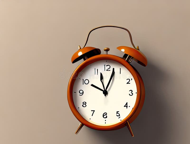 Classic Alarm Clock Isolated, Generative Ai Stock Photo - Image of ...