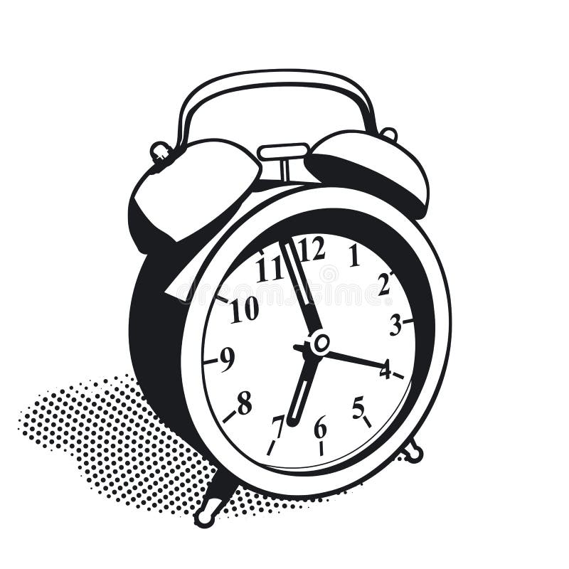 Analog alarm clock stock illustration. Illustration of creative - 12695474