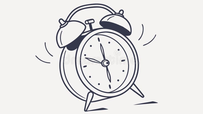 Classic Alarm Clock Ringing, Symbolizing Time and Urgency, Vector ...