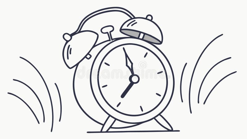 Classic Alarm Clock with Analog Dial. Vector Illustration. Stock Vector ...