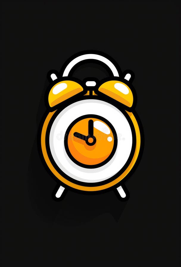 Classic Alarm Clock with Vibrant Colors Stock Image - Image of timer ...