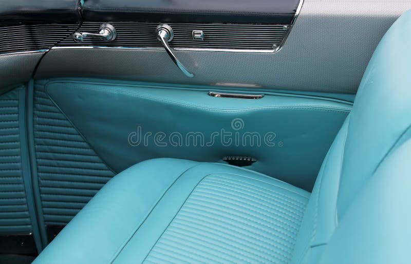 Classic American Car Interior Details Stock Photo - Image of automobile ...