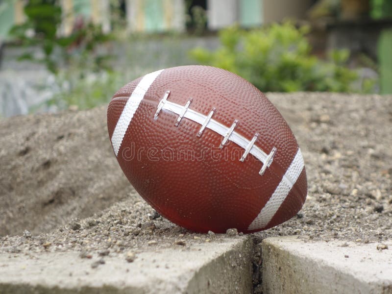 A Classic of American Football on the Ground Stock Image - Image of ...