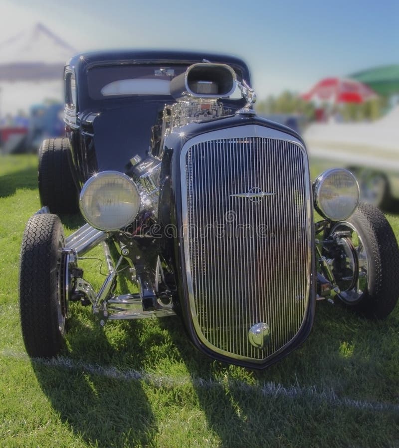 Classic American Chevy Hot Rod Editorial Photo - Image of display ...