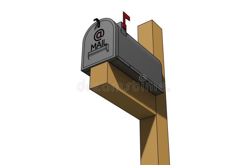 Classic american mailbox stock illustration. Illustration of letter ...