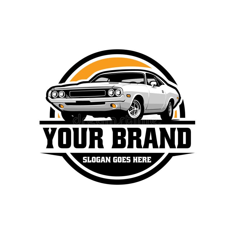 Classic American Muscle Car Emblem Badge Logo Vector Isolated Stock ...