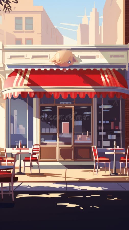 Classic American Retro Cafe Stock Photo - Image of scene, fifties ...