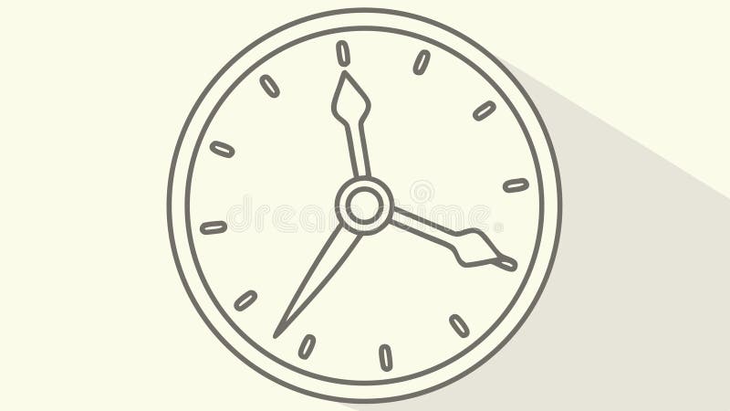 Classic Analog Clock Face, Symbolizing Time and Schedule, Vector Design ...