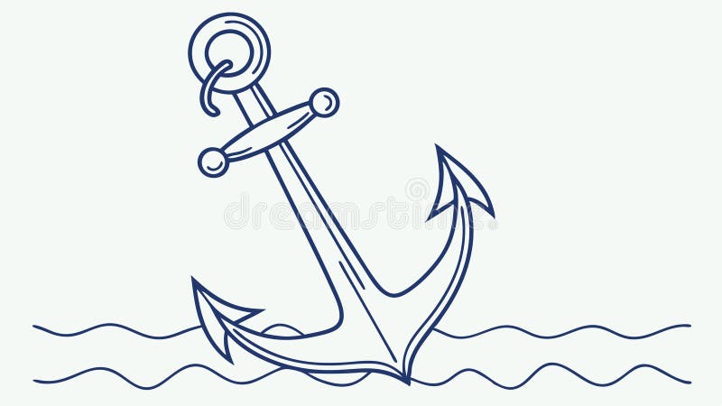 Classic Anchor Symbol, Nautical and Stability, Vector Design Generative ...
