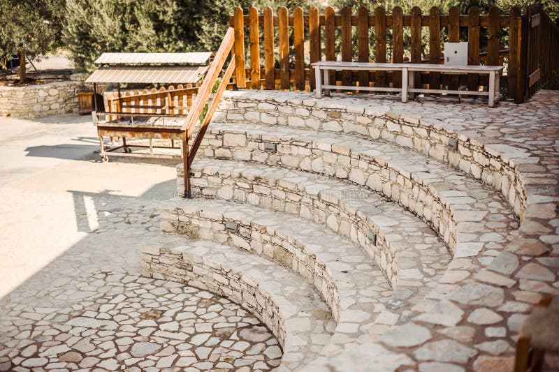 An Ancient Amphitheater in an Arab Town Stock Photo - Image of arabic ...