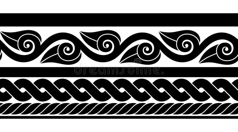 Classic Ancient Roman Border Stock Vector - Illustration of ceramic ...