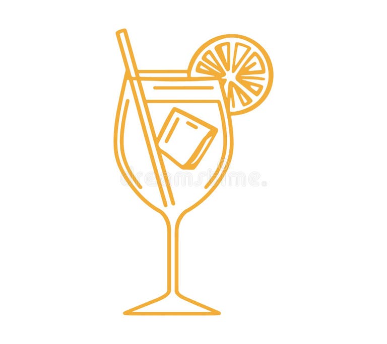 Classic Aperol Spritz Vector Illustration Stock Vector - Illustration ...