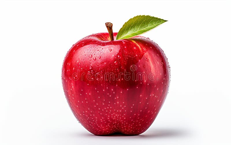 Classic Apple on White Background Stock Illustration - Illustration of ...