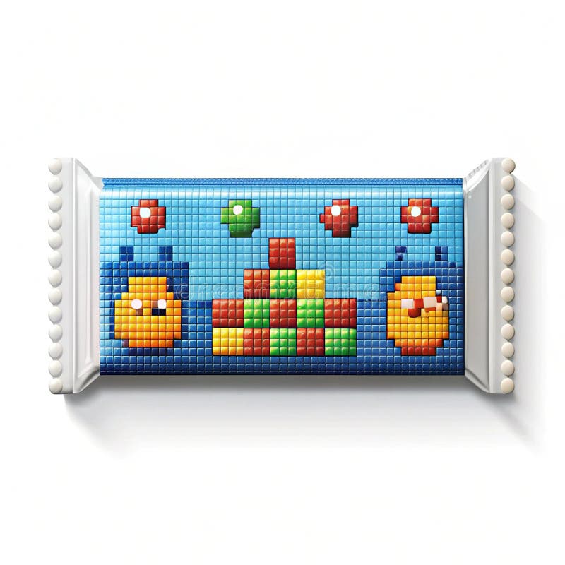 Old School Arcade Game Themed Candy Bar Packaging with Pixel Art ...