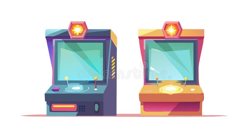 Classic Arcade Game Machine Icon, Retro Gaming Fun, Vector Design ...
