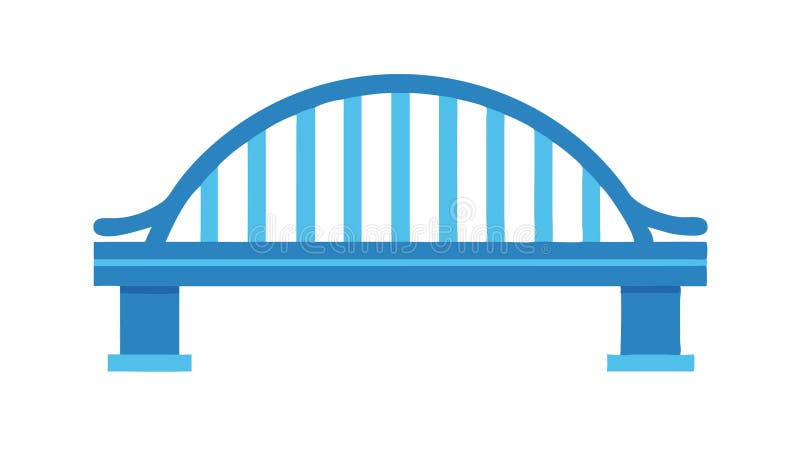 Classic Arch Bridge Icon for Infrastructure Connectivity, Vector Design ...