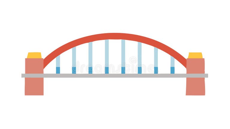 Classic Arch Bridge Icon Vector for Connection and Infrastructure ...
