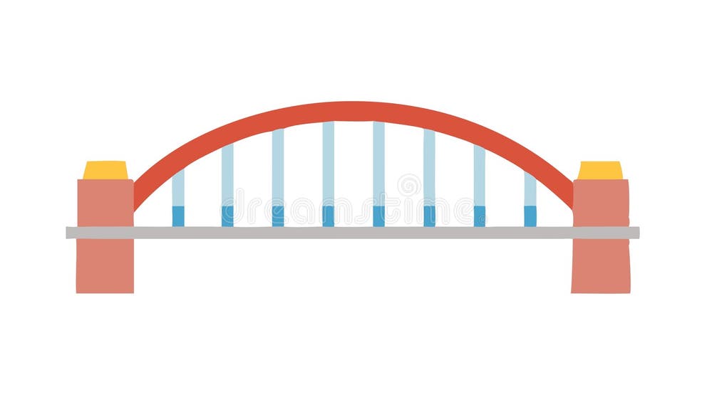 Classic Arch Bridge Icon Vector for Connection and Infrastructure ...