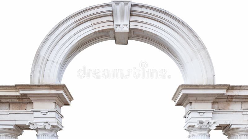 Classic Arch Isolated on White Architectural Feature. Generative Ai ...