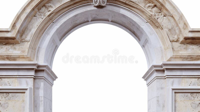 Classic Arch Isolated on White Architectural Feature. Generative Ai ...