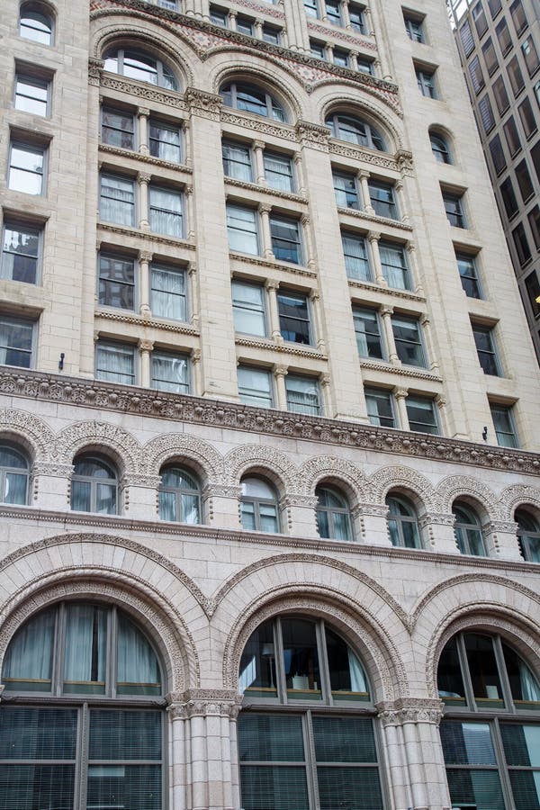 Classic Arches on Old Boston Building Stock Photo - Image of glass ...