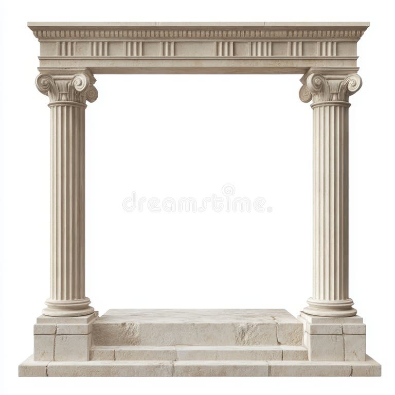 A Classic Architectural Structure Featuring Columns and a Pediment ...