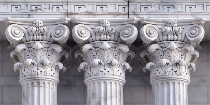 Classic Architecture Column Pillar Design Detailed Element Stock ...