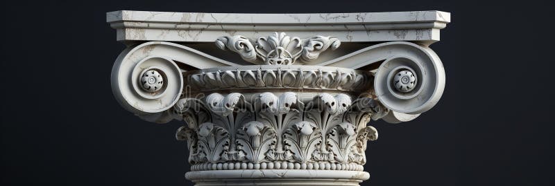 Classic Architecture Column Pillar Design Detailed Element Stock ...