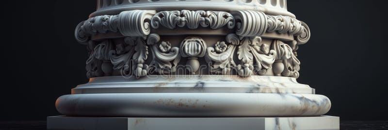 Classic Architecture Column Pillar Design Detailed Element Stock ...